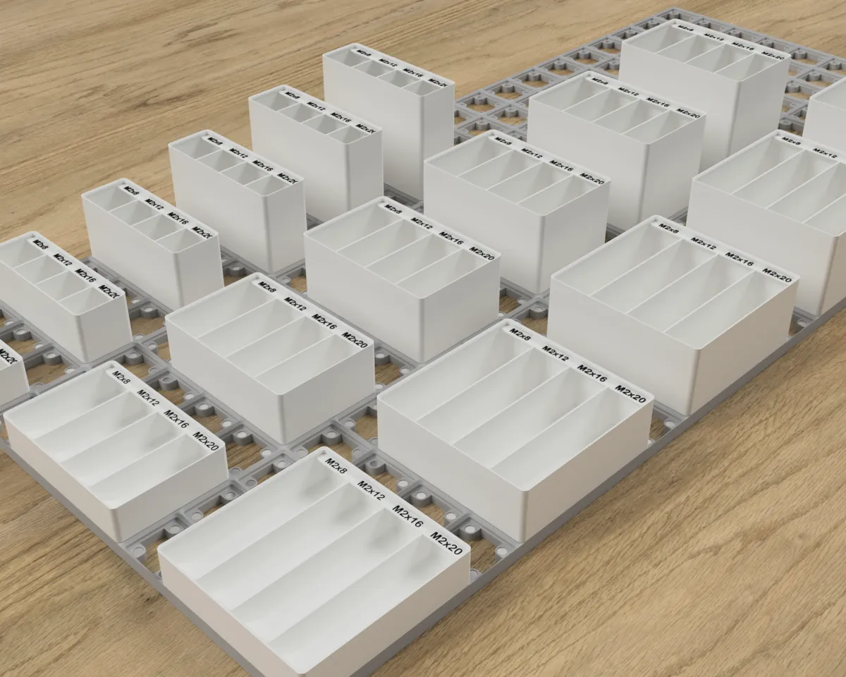 Gridfinity Boxes for Screws, Nuts, and Washers by ErikSlevin | Download free STL model ...