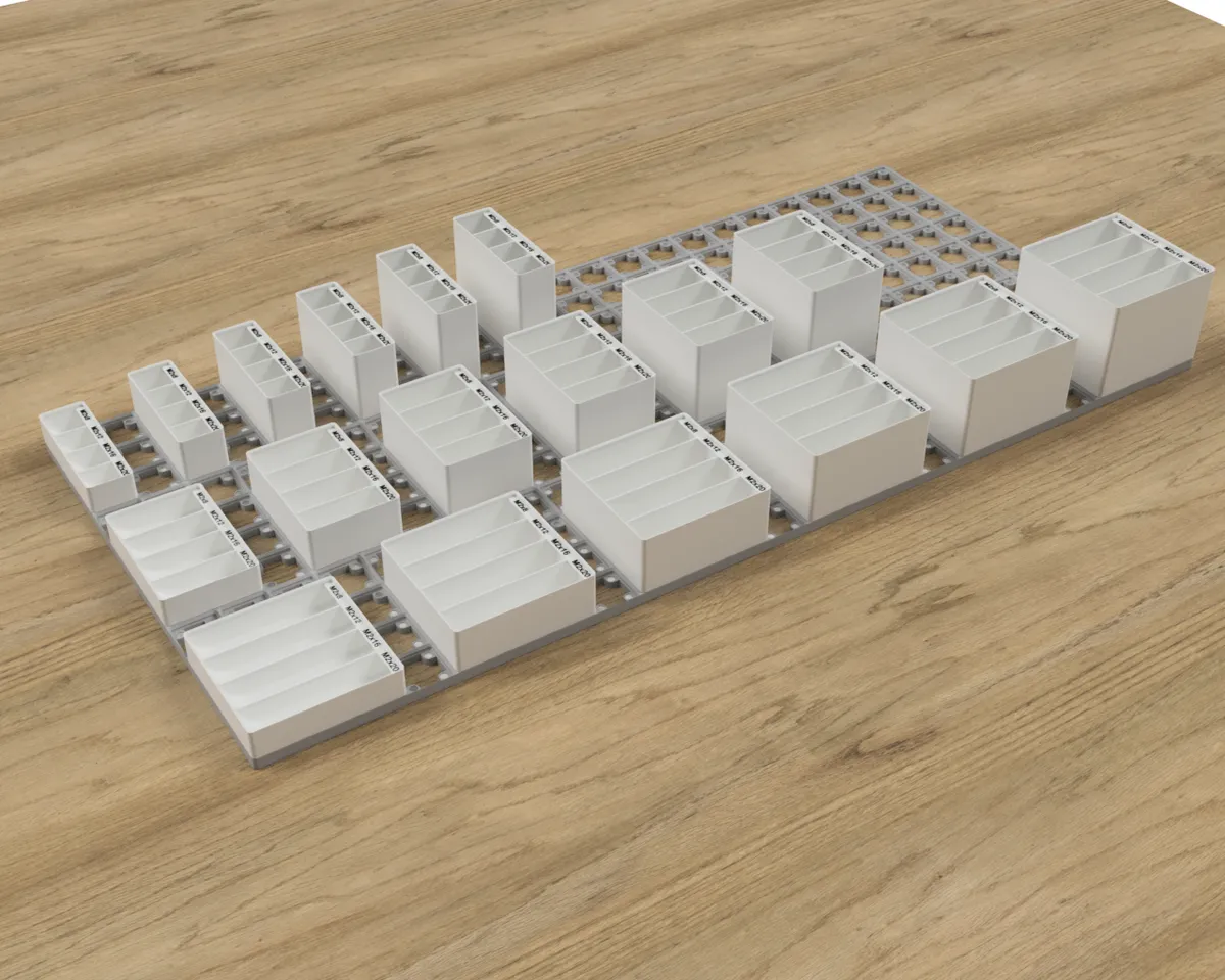Gridfinity Boxes for Screws, Nuts, and Washers by ErikSlevin | Download free STL model ...