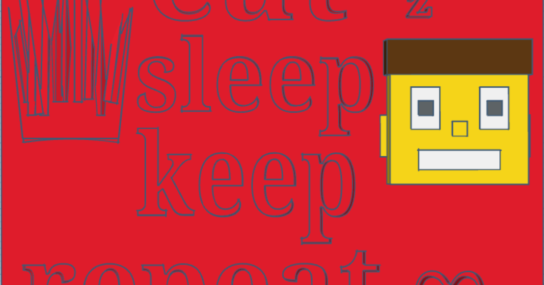 Eat Sleep Keep Repeat Sign or keychain by the.3d.print.brothers ...