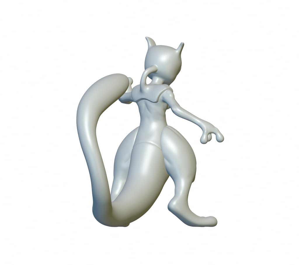 Pokemon Mewtwo #150 - Optimized for 3D Printing by 3Dprint1UP ...