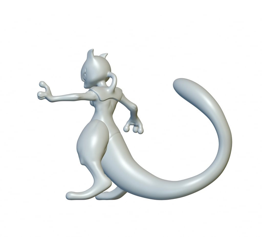 Pokemon Mewtwo #150 - Optimized for 3D Printing by 3Dprint1UP ...