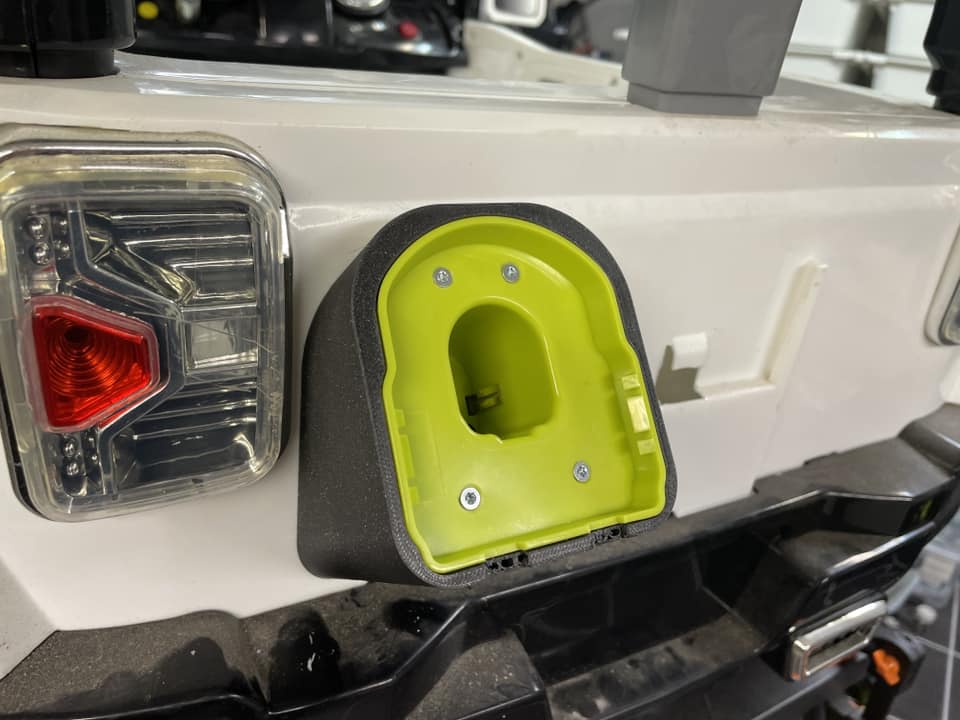 Ryobi Battery angular mount by Swedish | Download free STL model ...
