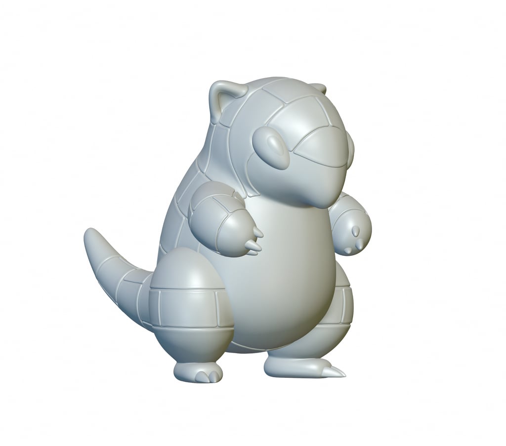 Pokemon Sandshrew #27 - Optimized for 3D Printing by 3Dprint1UP ...