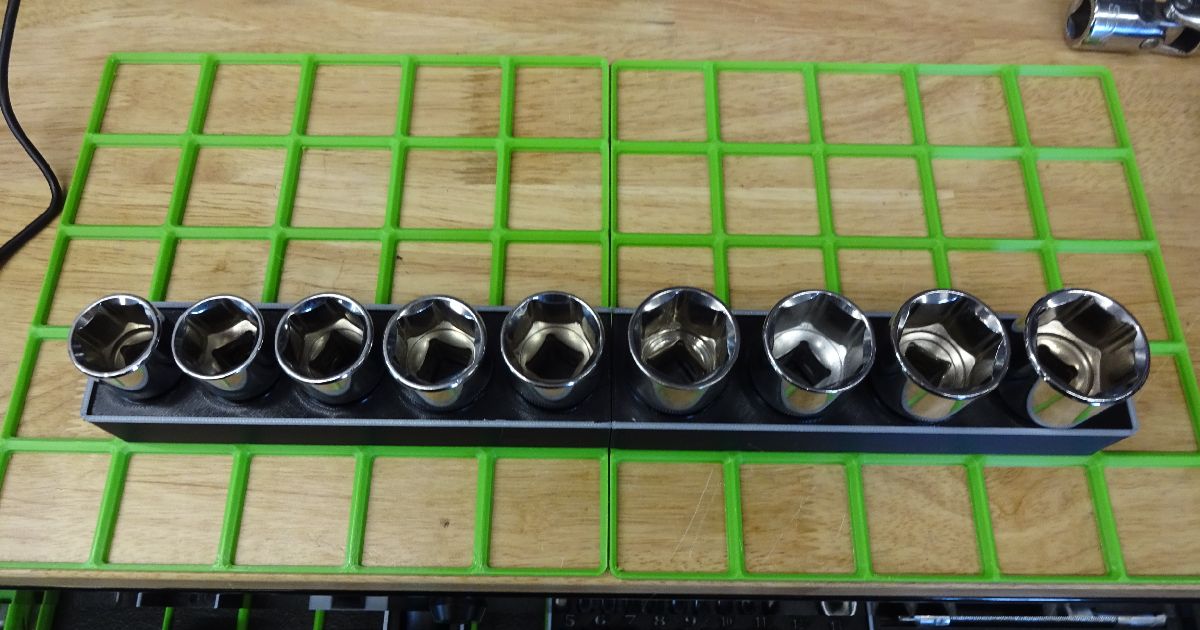 Gridfinity 1/2 socket set 29-36mm by pietjepuk | Download free STL model | Printables.com