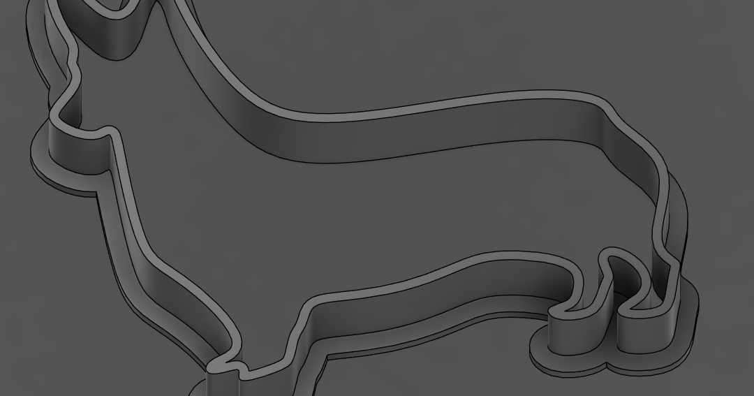 Standing Corgi Cookie Cutter by fischele | Download free STL model ...