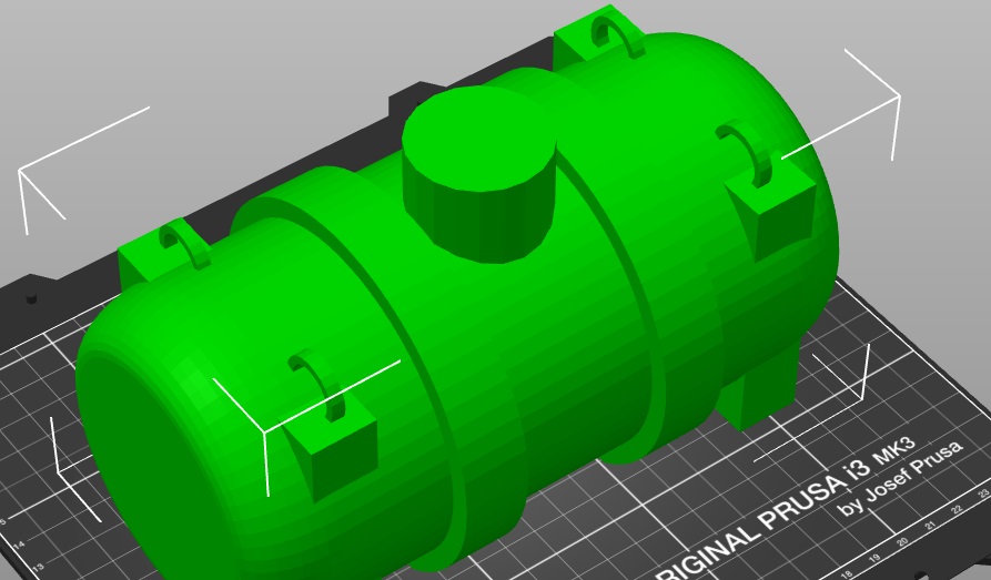 Large single septic tank for construction diorama 1/16, 1/14 ,1/12,1/10 ...