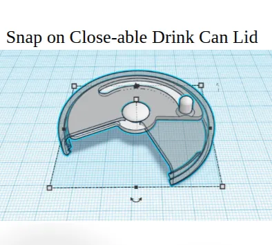 Snap on Close-able Drink Can Lid by PaPa Dad | Download free STL model ...