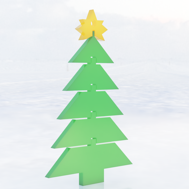 Flexi Xmas tree - Print in place - Tree ornament by MakerViking ...