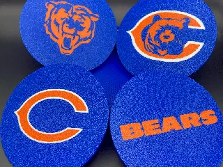 Chicago Bears Coaster Set by 3D Ideation | Download free STL model ...