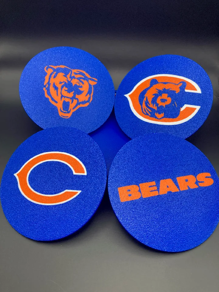 Chicago Bears Coaster Set by 3D Ideation | Download free STL model ...