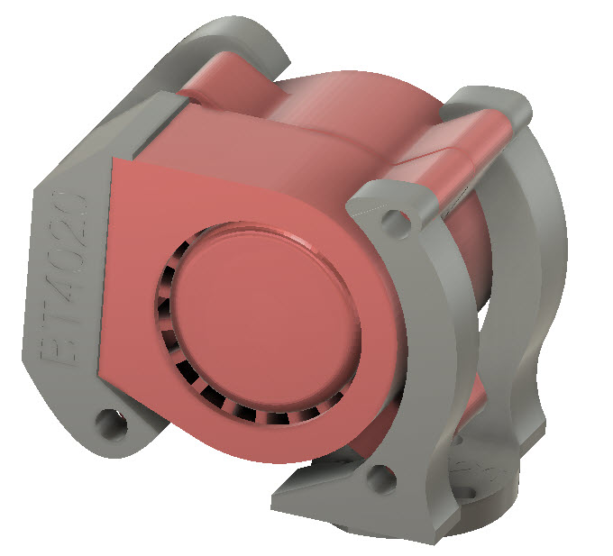 Breeze 4020 Auxiliary fan mount for voron 2.4 by robertgriffiths ...
