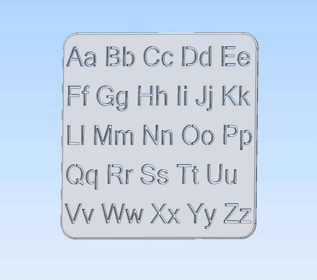 Alphabet Stencil (5mm thick) by BbxDesigns | Download free STL model ...