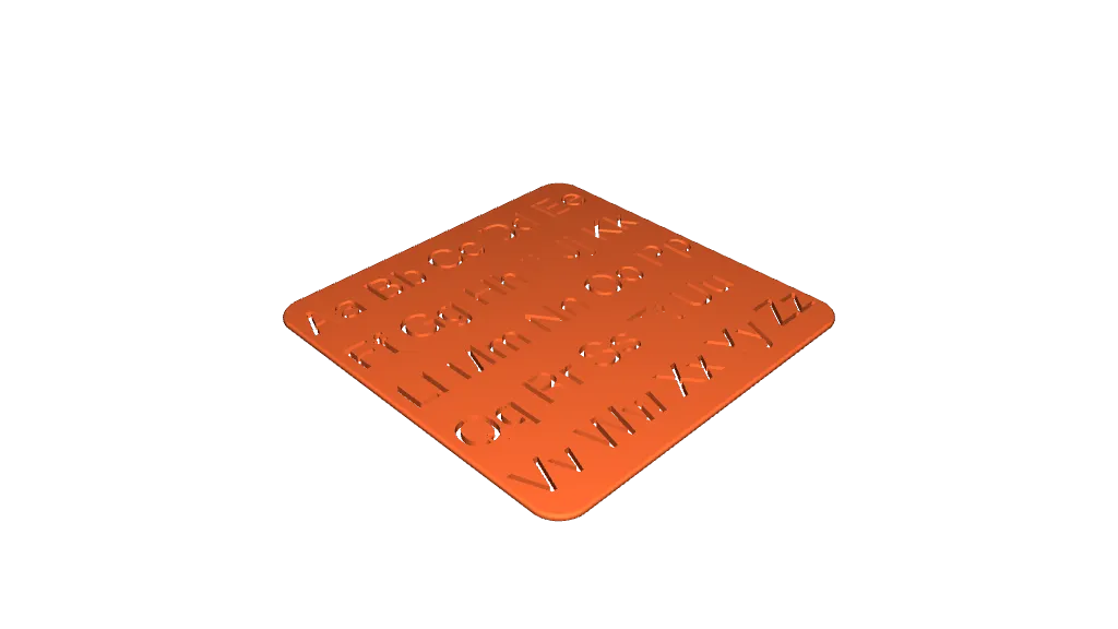 Alphabet Stencil (5mm thick) by BbxDesigns | Download free STL model ...