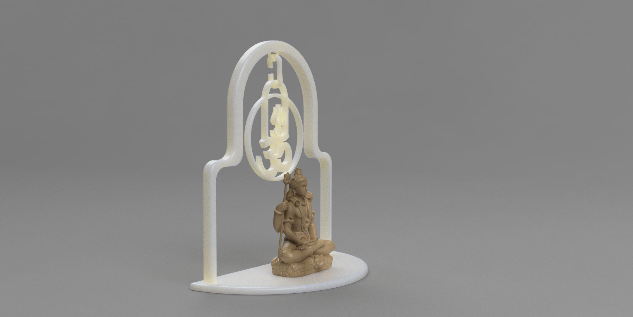 3D Printed Shiva Bust with Om Symbol and Trishul Design by frames ...