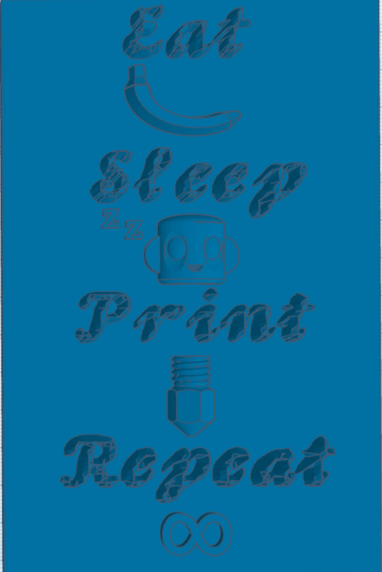 Eat Sleep Keep Repeat sign v2 Upgrated version by the.3d.print.brothers ...