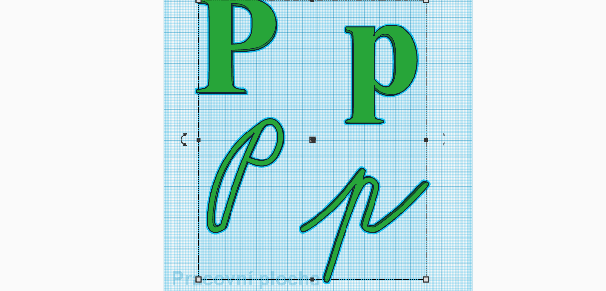 Simple letter Pp by Nina Máčová | Download free STL model | Printables.com