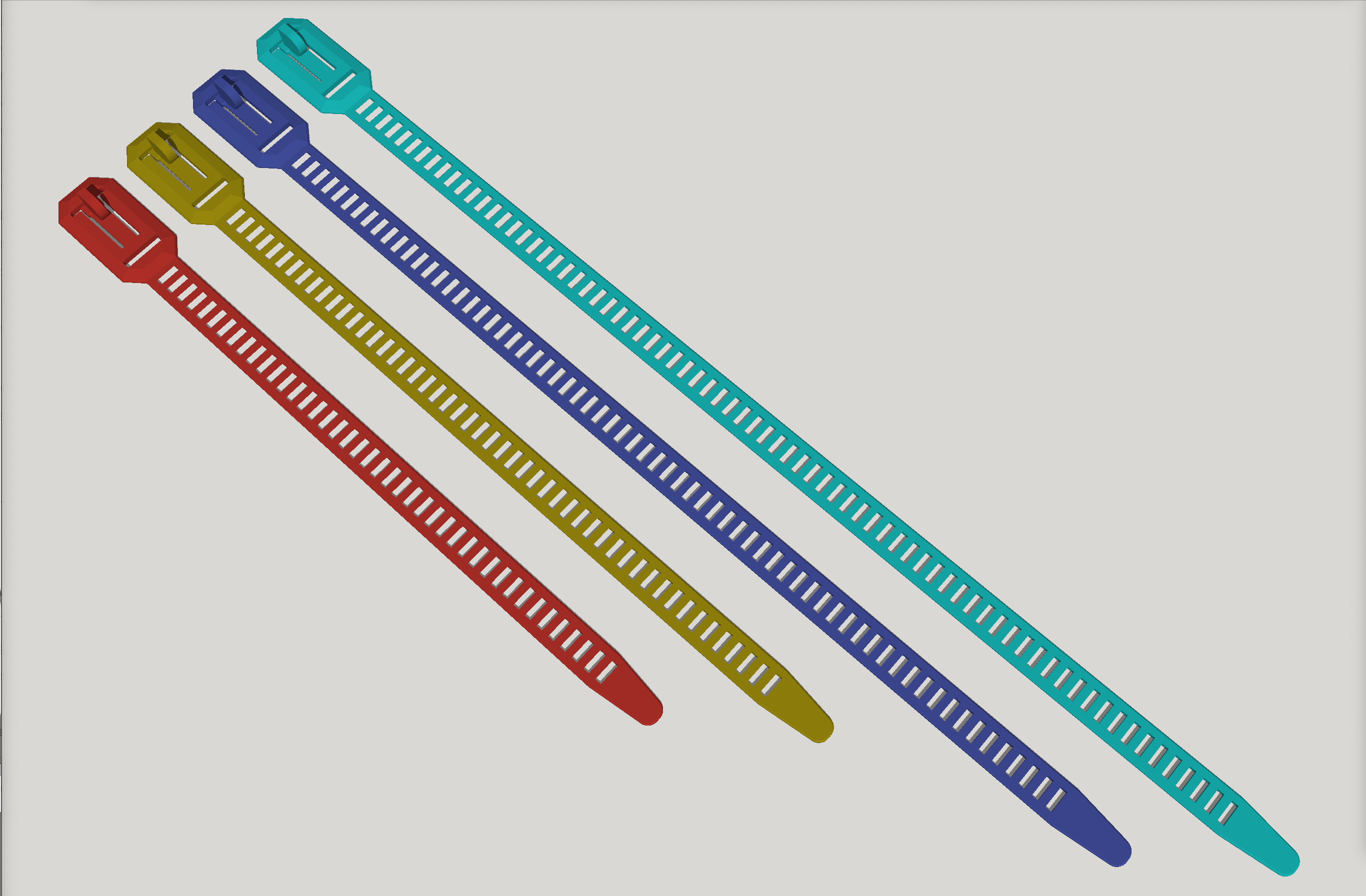 Improved, new, reusable zip ties! 4 lengths to choose from, batches ...