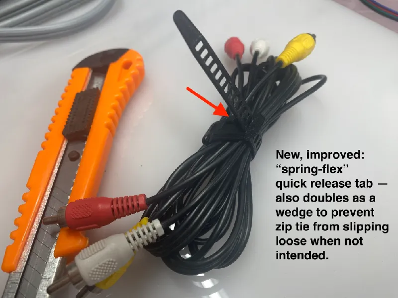 Improved, new, reusable zip ties! 4 lengths to choose from, batches ...