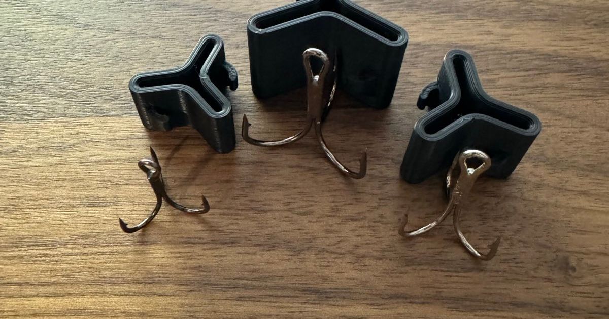 Rod-Mounted Treble hook holder by Victor | Download free STL model ...