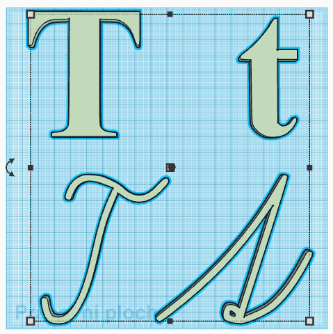 Simple letter Tt by Nina Máčová | Download free STL model | Printables.com