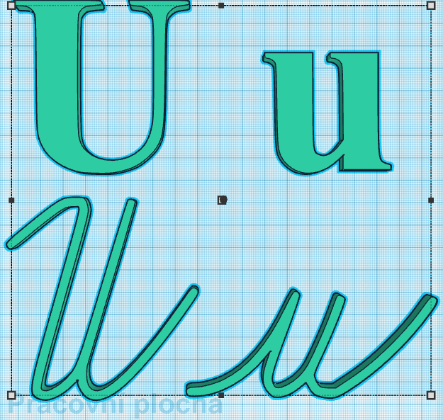 Simple letter Uu by Nina Máčová | Download free STL model | Printables.com