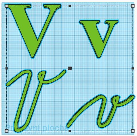 Simple letter Vv by Nina Máčová | Download free STL model | Printables.com