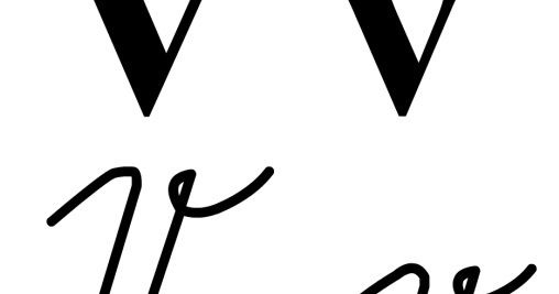 Simple letter Vv by Nina Máčová | Download free STL model | Printables.com