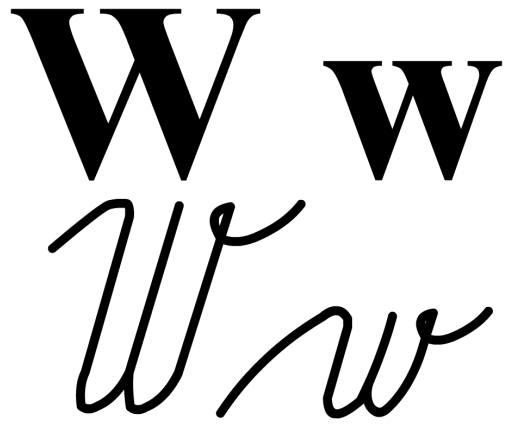 Simple letter Ww by Nina Máčová | Download free STL model | Printables.com