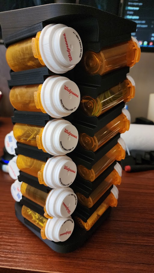 Rotating Walgreen's Pill / Medicine Bottle Storage Organizer for Small ...