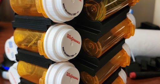 Rotating Walgreen's Pill / Medicine Bottle Storage Organizer for Small ...