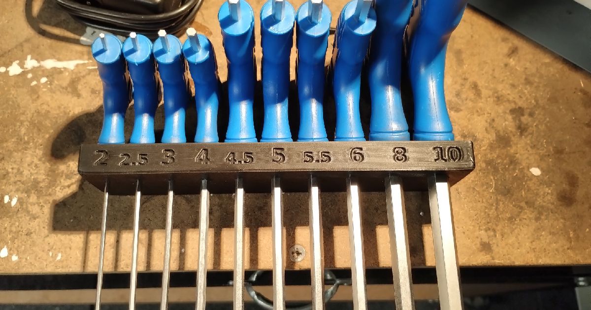 T-Handle Hex Key Holder by chrisf4lc0n | Download free STL model ...