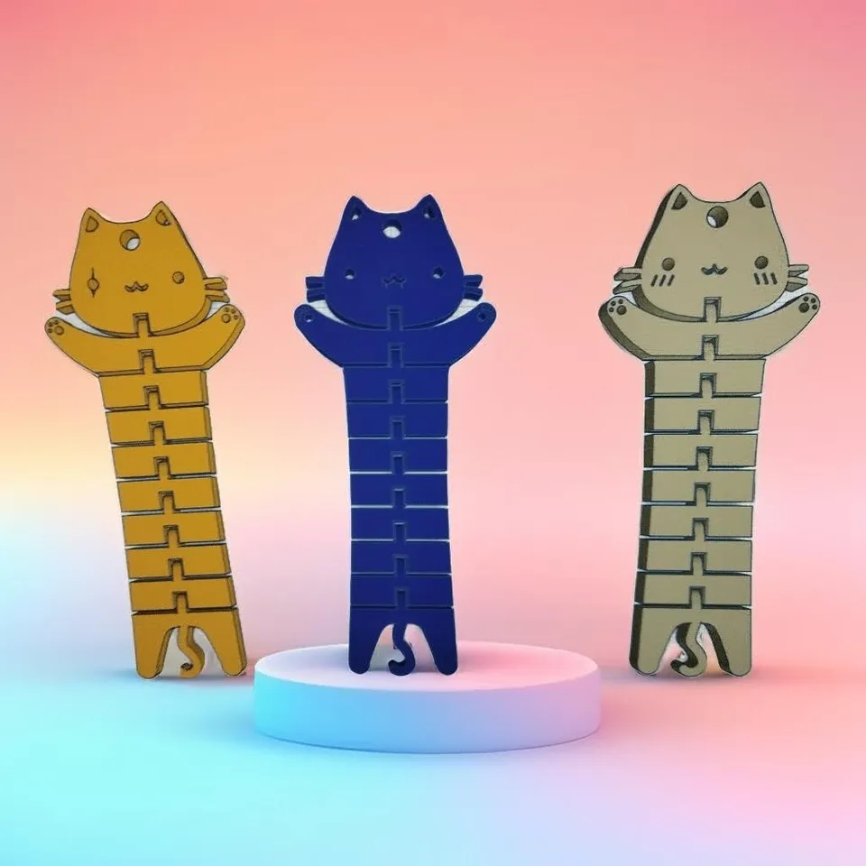 Flexi cat keychain by XMX.PL | Download free STL model | Printables.com