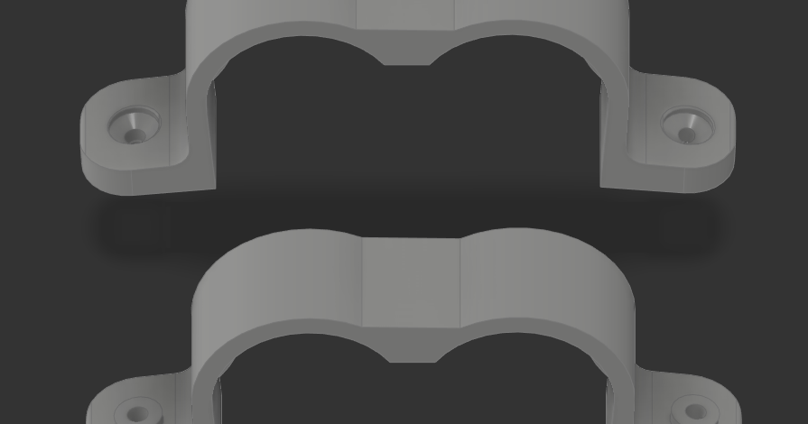 25mm Double Clamp for Corrugated Pipes by Trikkern | Download free STL ...