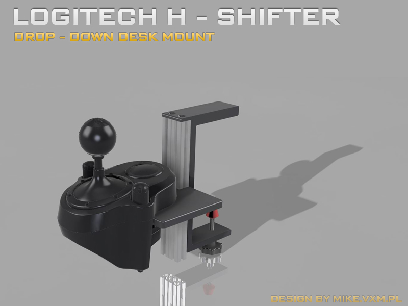 Logitech Shifter Drop Down Desk Mount von Mike | Kostenloses STL-Modell ...