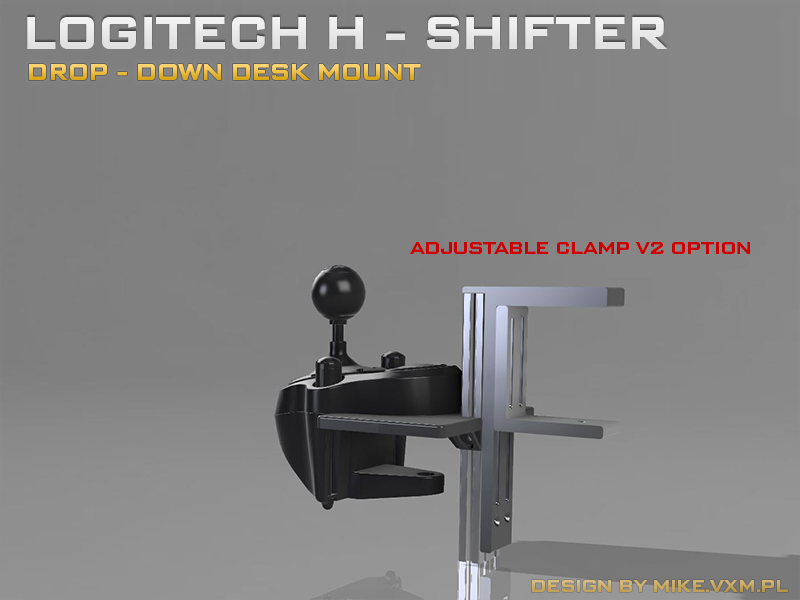 Logitech Shifter Drop Down Desk Mount von Mike | Kostenloses STL-Modell ...