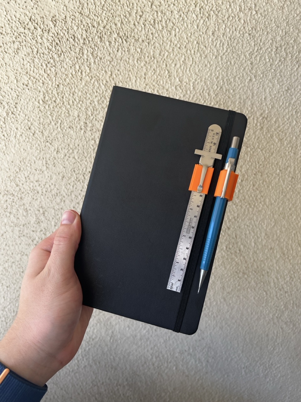 Moleskine Notebook Pen and Ruler Clip by BigBiff | Download free STL ...