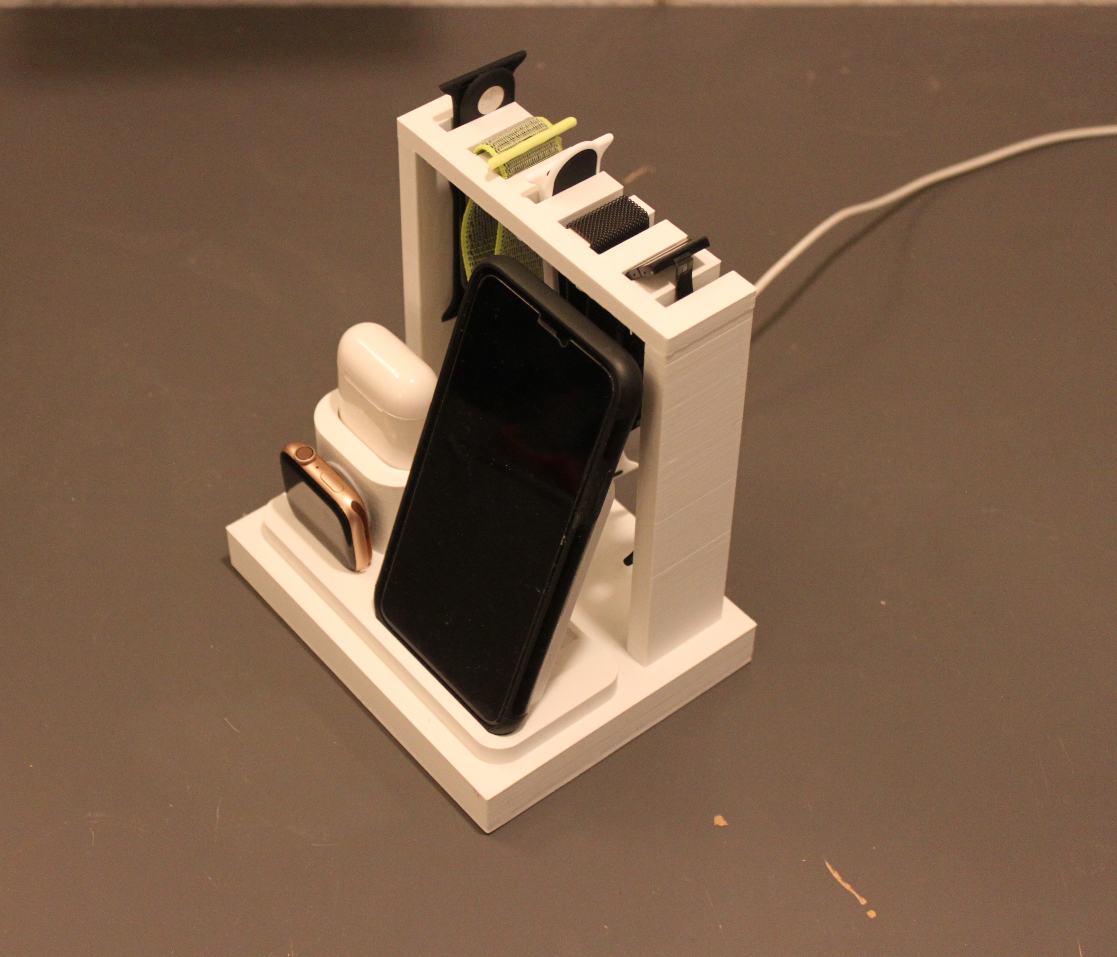 Apple trio stand with Wristband rack by Cpt. Claude | Download free STL ...
