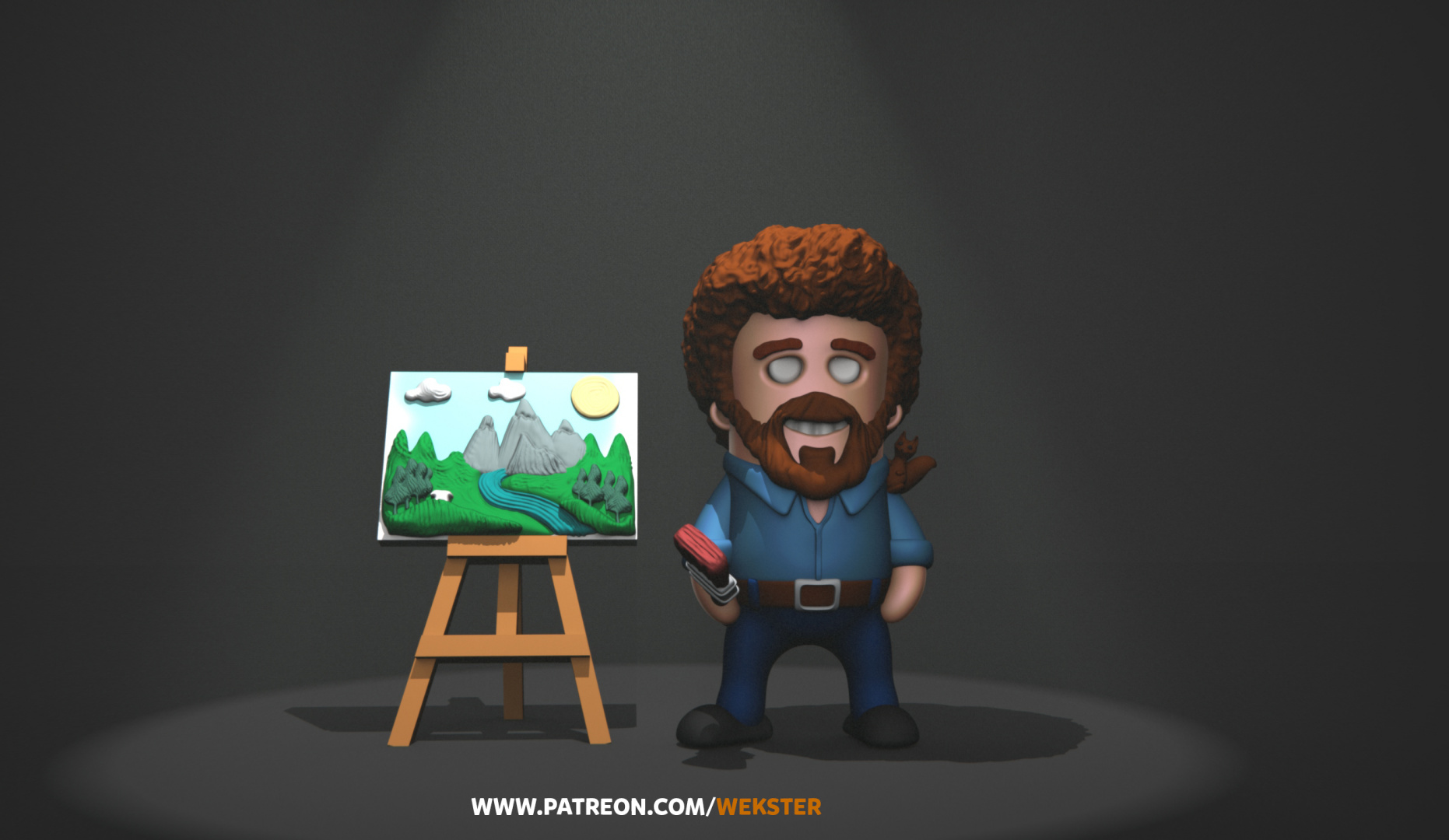 Mini Bob Ross by Wekster | Download free STL model | Printables.com