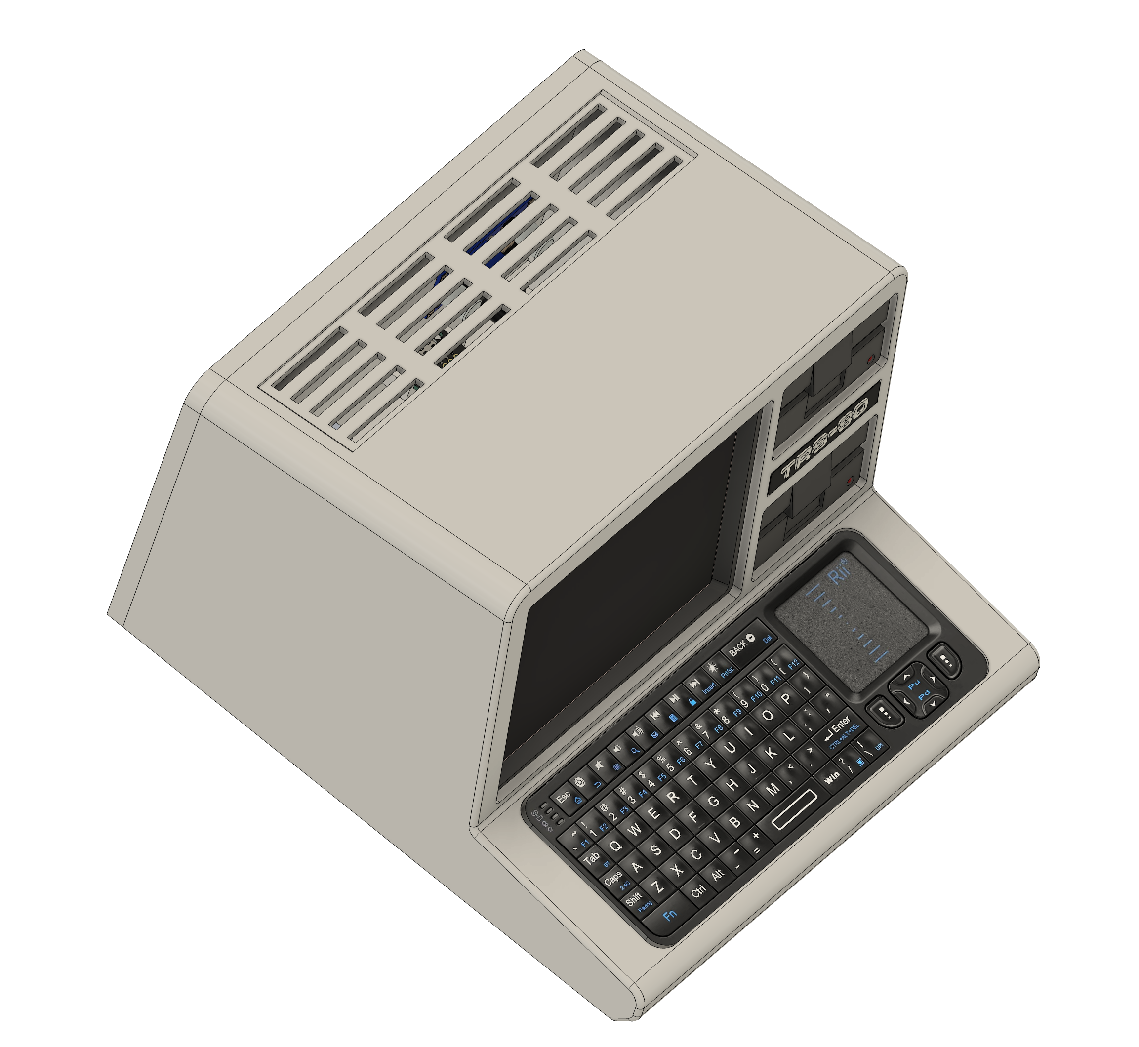 TRS-80 inspired 40% scale model. Raspberry Pi based emulator fits ...