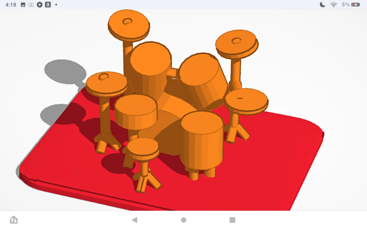Drum set by Messi | Download free STL model | Printables.com