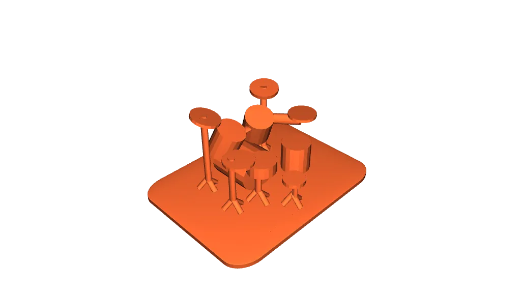 Drum set by Messi | Download free STL model | Printables.com