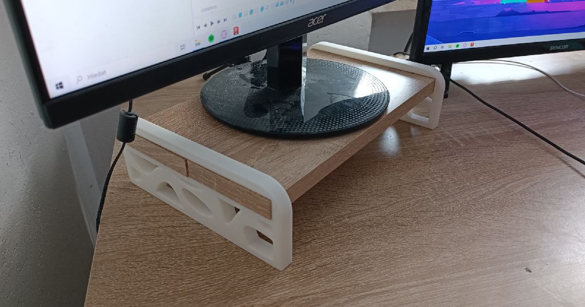 Monitor base - 70 mm lift by Tomáš Smejkal | Download free STL model ...