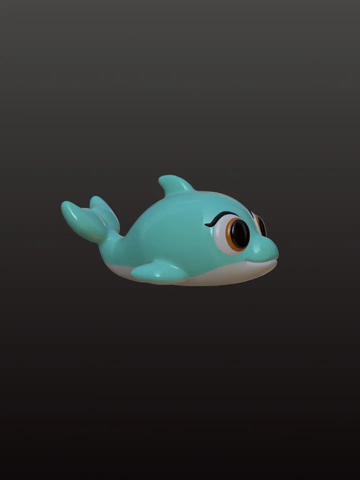 CUTE DOLPHIN / DELFIN ADORABLE by Lucía Castro | Download free STL ...