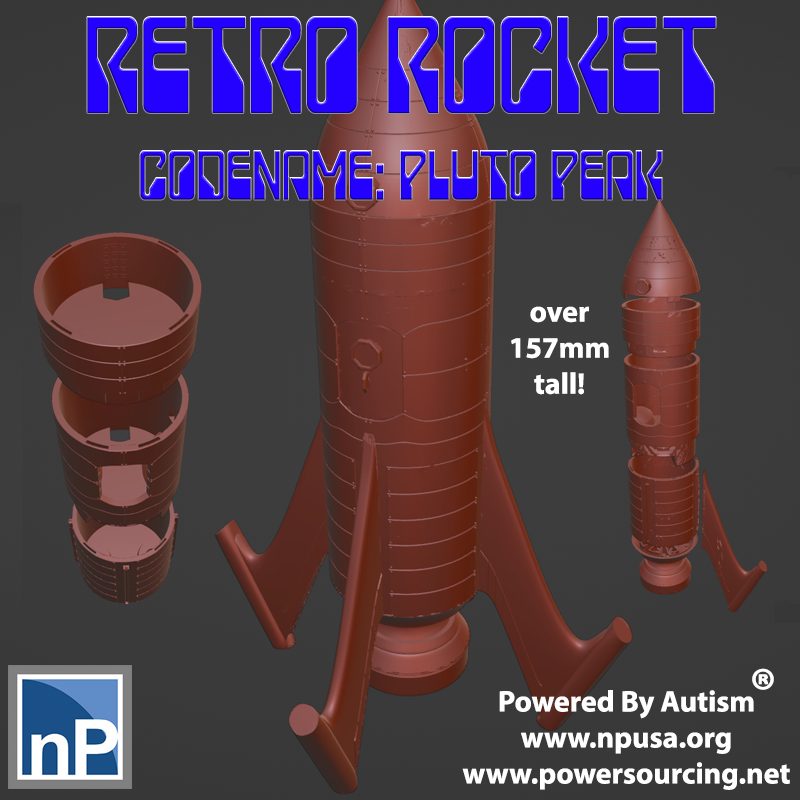 Retro Rocket Ship - Pluto Peak (28mm scale) by np-dev | Download free ...