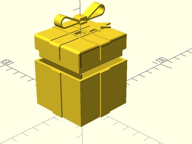 Christmas Gift Box (parametric - openSCAD) by 3Ddy | Download free STL ...
