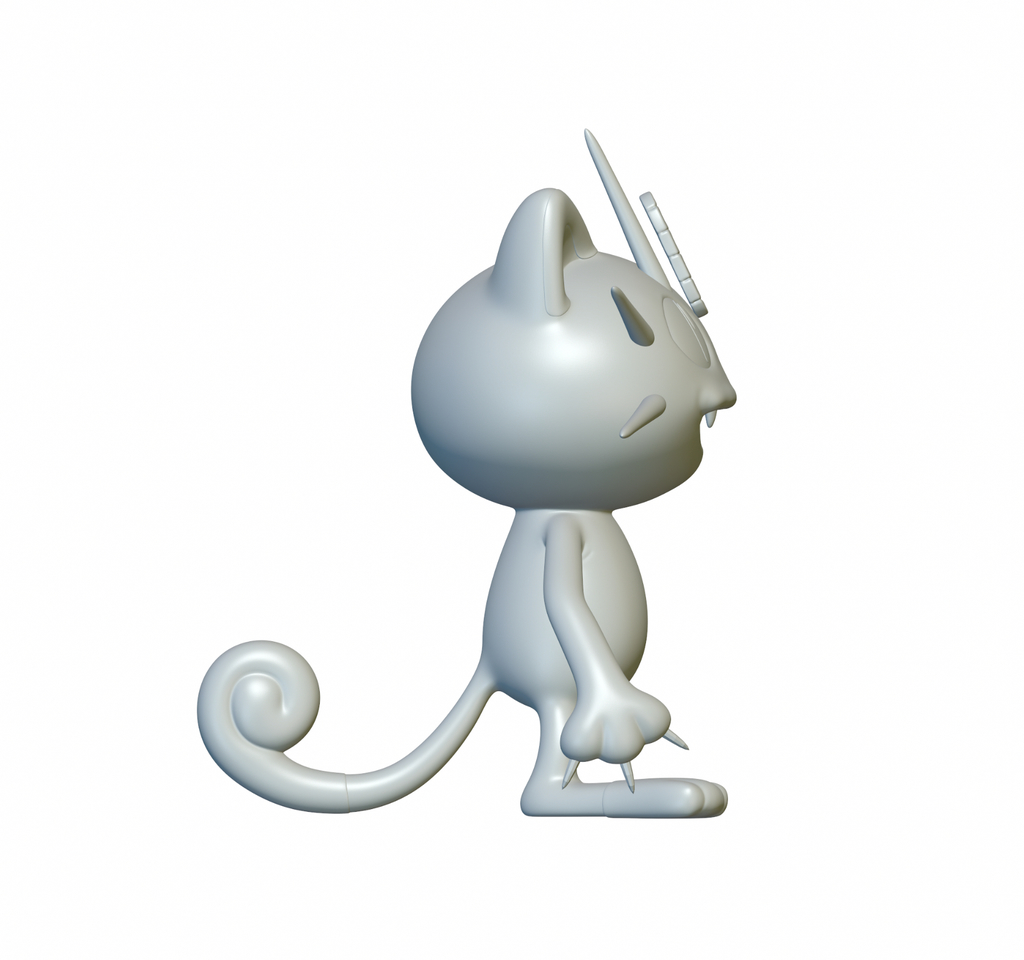 Pokemon Meowth #52 - Optimized for 3D Printing by 3Dprint1UP | Download ...