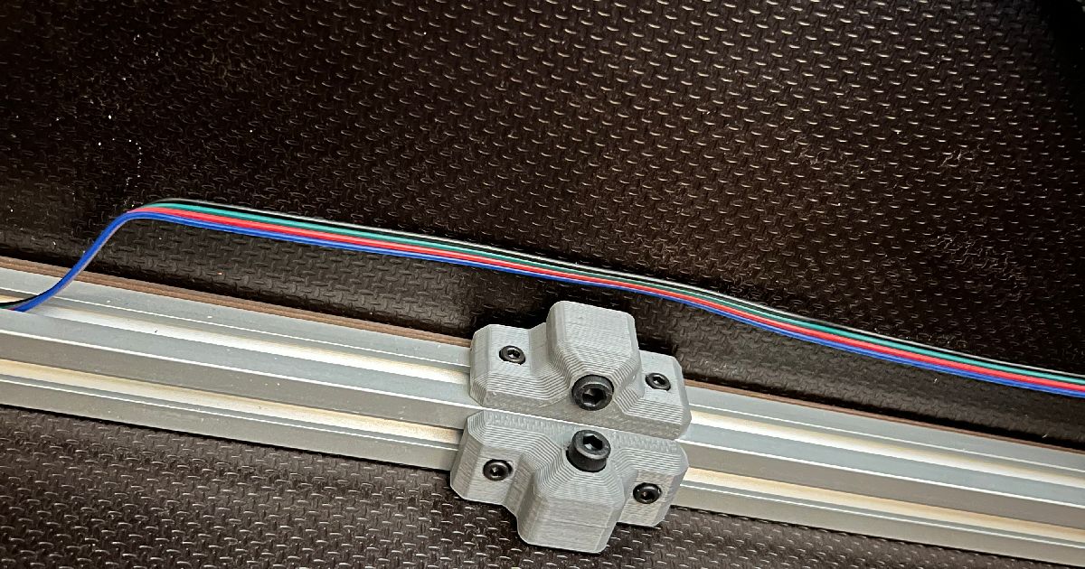 Rigid panel mount for 2020 extrusions by minilogique | Download free ...