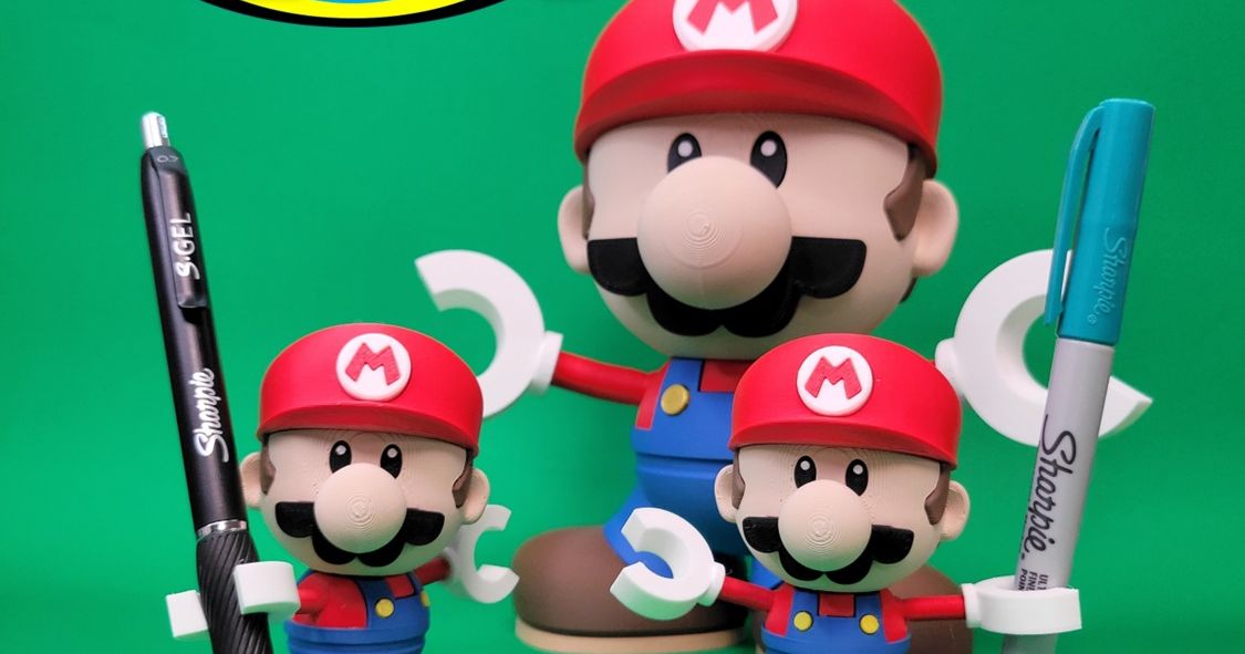 ARTICULATING TOY MINI MARIO MULTI PART by PLA-N-PA | Download free STL ...