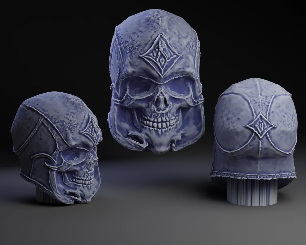 Necromancer with Helmet Bust by Peter Farell | Download free STL model ...