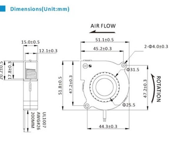 Nozzle fan with snapfit for 50mm blower fan by 3Ddy | Download free STL ...